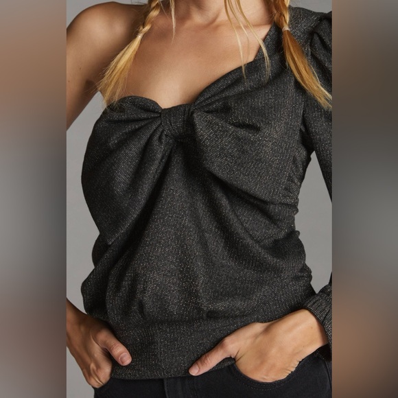 Current Air | Tops | Current Air Black Ruched Asymmetrical Top | Poshmark